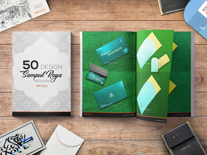 Koleksi 50 Design Sampul Raya Menarik | One Heart Print