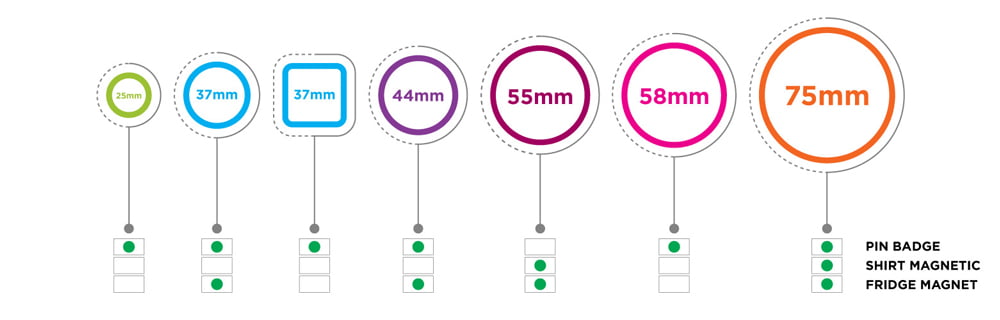 Button-Badge-Sizes-One-Heart-Print-v2 | One Heart Print