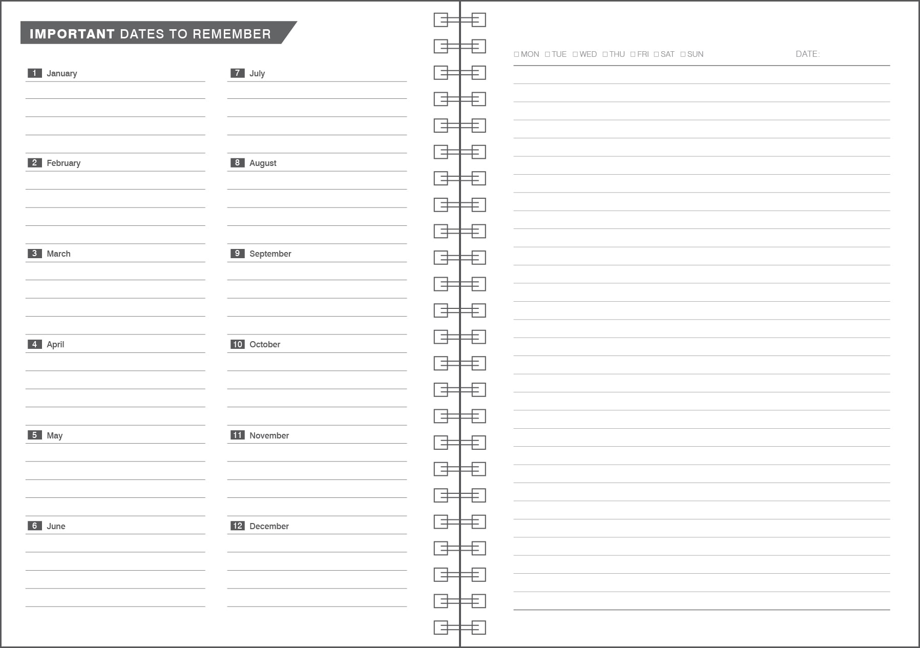 2023 Planner Notebook Printing – One Heart Print
